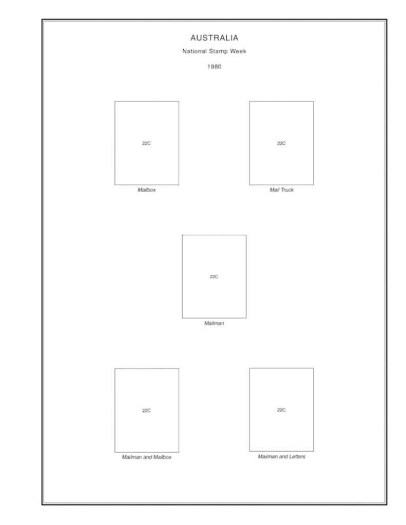 Blank Stamp Album Page with Triple Border – Pressdat